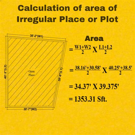 Calculation Of Area Of Irregular Place Or Plot