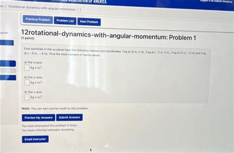 Solved 12rotational Dynamics With Angular Momentum Problem