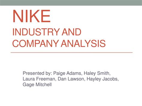 Ppt Nike Industry And Company Analysis Powerpoint Presentation Free