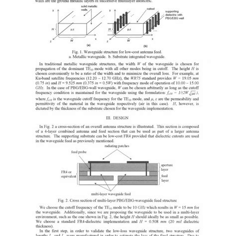 Waveguide Structure For Low Cost Antenna Feed A Metallic Waveguide