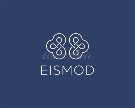 Abstract Linear Brain Logotype Design Universal Brainstorm Icon Idea Logo Concept Vector