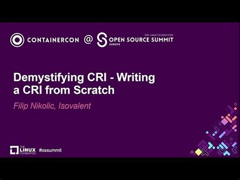 Free Video: Demystifying CRI - Writing a Container Runtime Interface ...