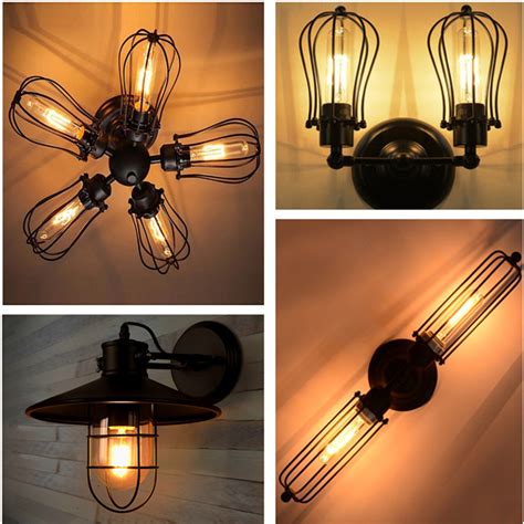 美式复古工业风装饰壁灯创意酒吧餐厅咖啡厅奶茶店理发店铁艺壁灯虎窝淘