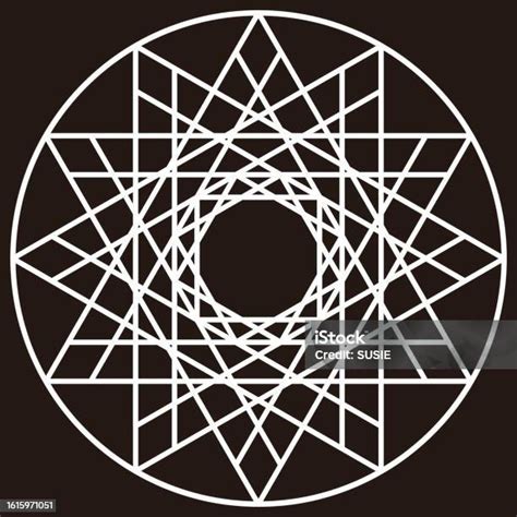Sacred Geometric Pattern Of Dodecagon Stock Illustration Download