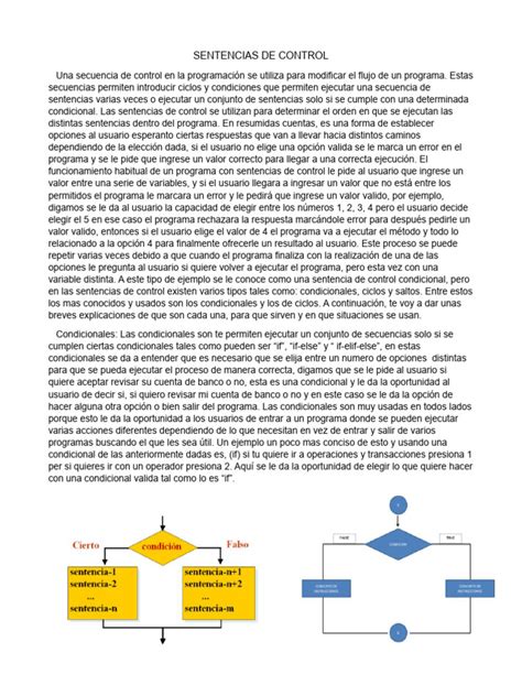 Sentencias De Control Pdf Programa De Computadora Programación