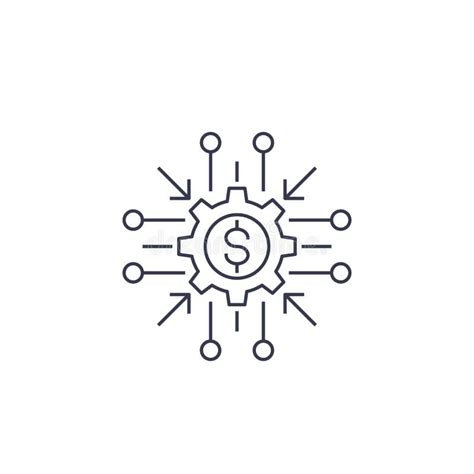 Cost Efficiency Vector Linear Icon Stock Vector Illustration Of