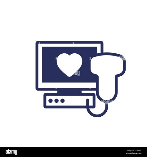 Cardiac Ultrasound Scanner Echocardiogram Icon Stock Vector Image Cardiac Ultrasound Scanner Echocardiogram Icon Stock Vector Image