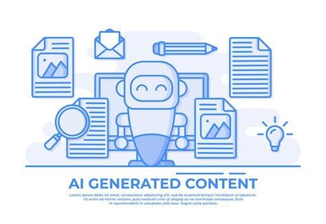 Premium Vector Robot Article Writing Artificial Intelligence Flat