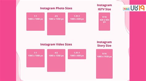 سایز پست اینستاگرام ابعاد دقیق عکس ها و ویدئو ها در اینستاگرام