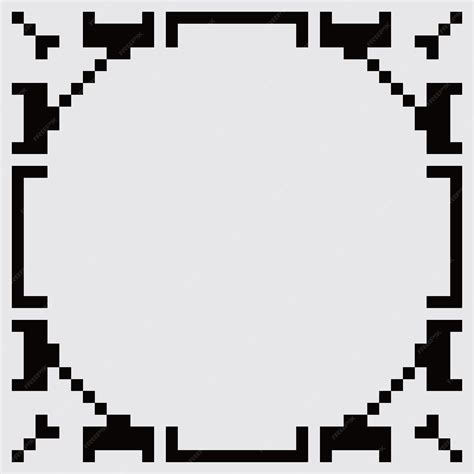 픽셀 아트 프레임 미학 레트로 스프라이트 디자인 프리미엄 벡터