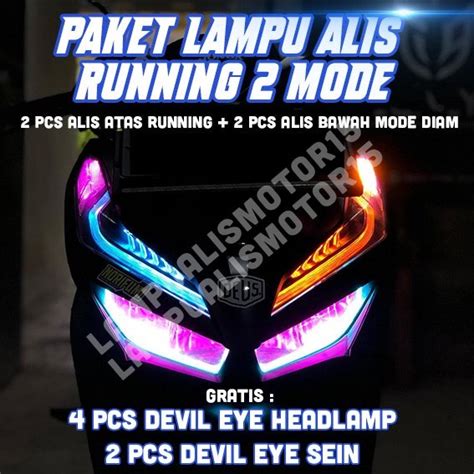 Jual Lampu Alis Vario Sepaket Gratis Lampu Devil Eye Sein Dan Headlamp Lampu Senja Vario