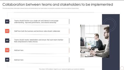 Collaboration Between Teams And Stakeholders To Be Implemented Dynamic