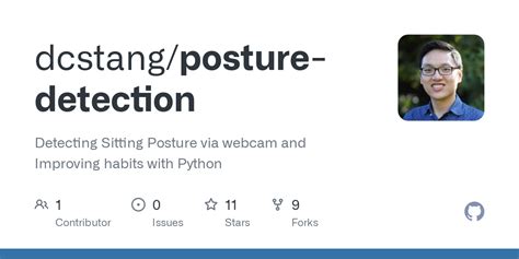 GitHub Dcstang Posture Detection Detecting Sitting Posture Via Webcam And Improving Habits