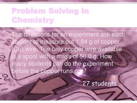 PPT Problem Solving In Chemistry PowerPoint Presentation Free Download ID