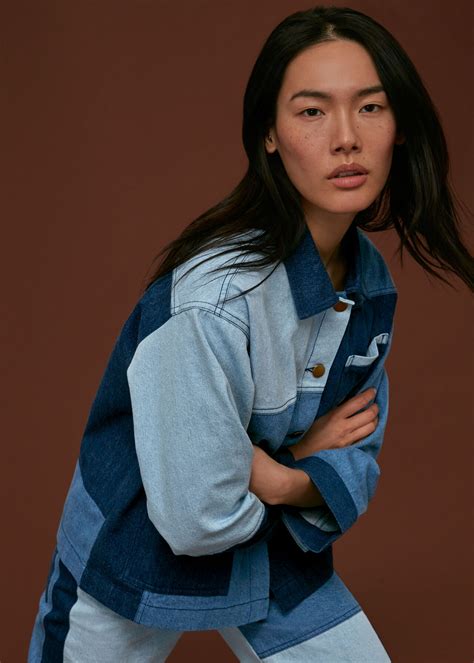 Denim Patchwork Denim Jacket Whistles Whistles Uk