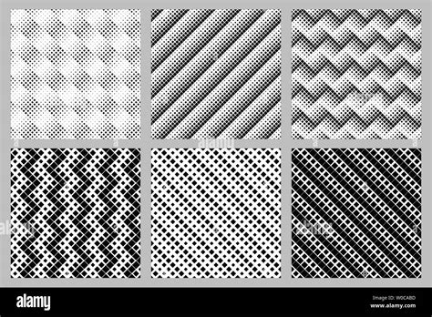 Seamless Square Pattern Background Set Abstract Vector Graphic Designs From Diagonal Squares