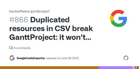 Duplicated Resources In Csv Break Ganttproject It Wont Even Exit