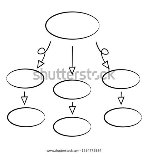 Hand Drawn Diagram Template Mind Mapping Stock Vector Royalty Free