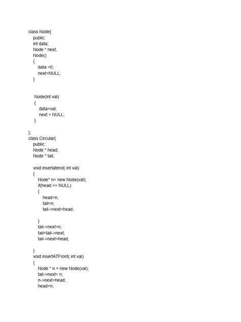 Dsa L45 Circular Linked List With Helper Functions Pdf