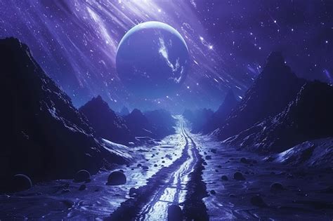 Premium Photo Cosmic Pathway Of Planets Leading To A Distant Gal