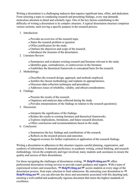 Typical Dissertation Structure By Sarah Gomez Issuu