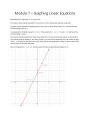 Graphing Linear Equations Choosing Values And Plotting Points Course Hero