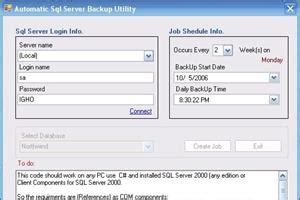 Automatic Sql Server Backup Utility Using Sqlserveragent Codeproject