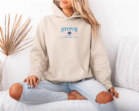 Disney Stitch Est 2002 Embroidered Hoodie Stitch Hoodie Stitch Lover