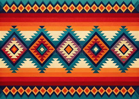 Stunning Navajo Geometric Border Pattern A Vibrant Design Inspiration