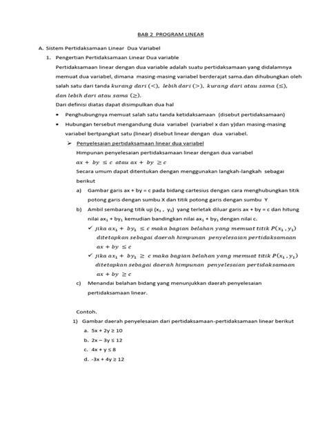 Program Linear Pdf Metode And Bahan Ajar