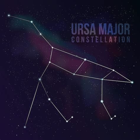 Premium Vector The Great Bear Constellation Star Background With Big