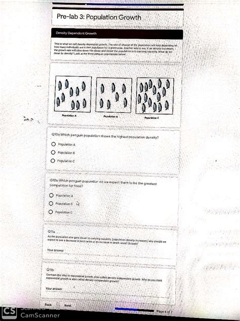 Solved Pre Lab 3 Population Growth Density Dependent Growth
