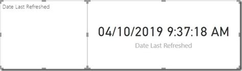 Add The Last Refreshed Date And Time To Power