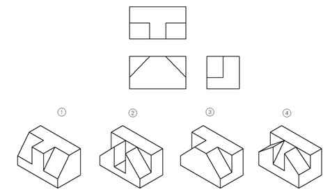 투상의 기초 연습하기 문제 1~19