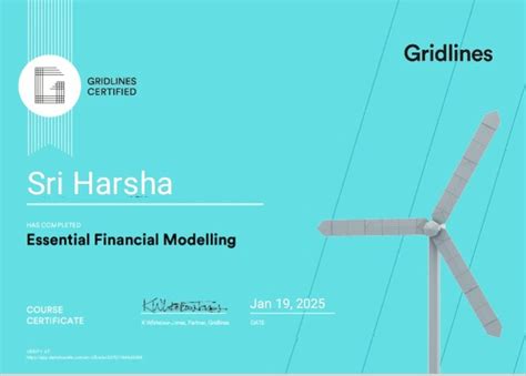 sri harsha on linkedin financialmodelling gridlinescertified sustainability skilldevelopment…
