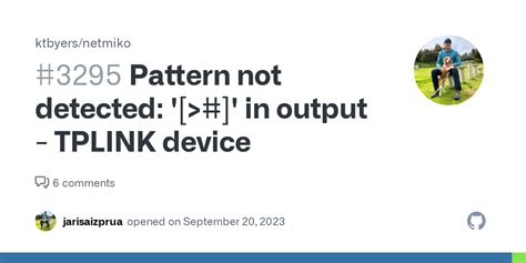 Pattern Not Detected In Output Tplink Device · Issue 3295