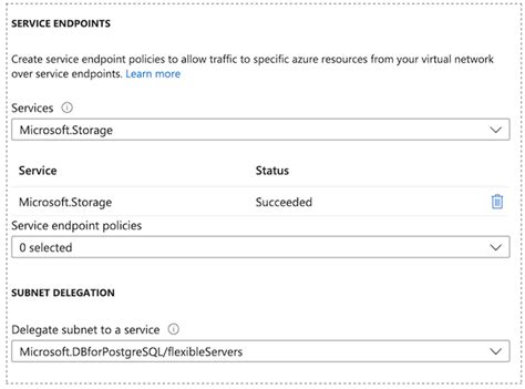 private setup for azure flexible server