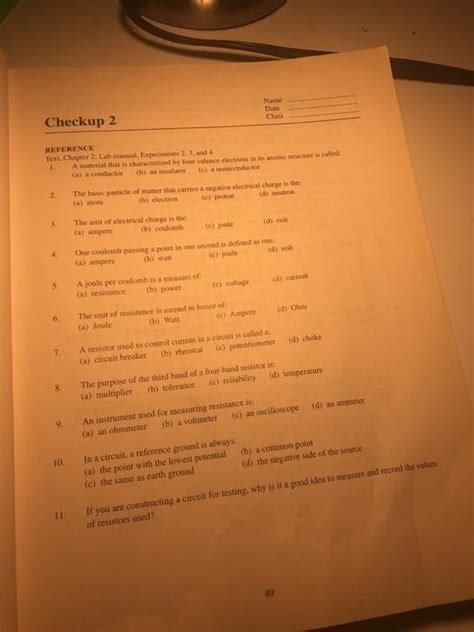 solved name date cha checkup 2 reference test chapter 2 la