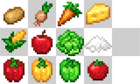 Minecraft Food Pixel Art