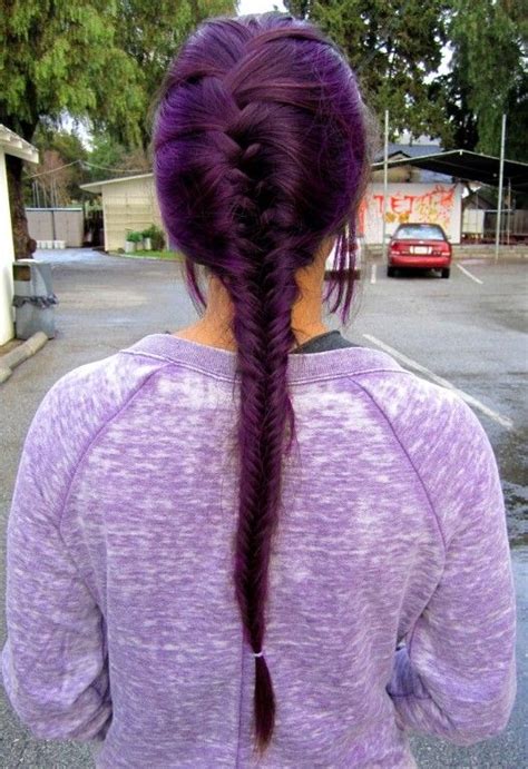 30 Cute Purple Hairstyle And Purple Hair Colors For Girls Long Hair