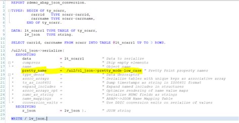 Abap Format To Json Sapcodes
