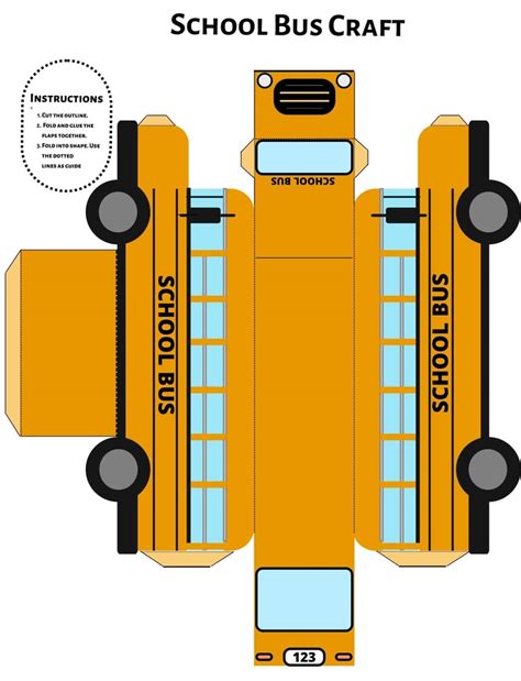 School Bus Craft Transportation Paper Crafts Transportation Crafts