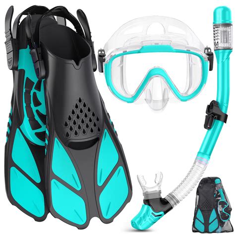 Ubekezele Snorkeling Gear For Adults Men Women4 In 1 Snorkel Set With