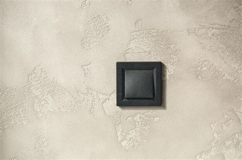 Premium Photo Black Light Switch On Grey Background Copy Space