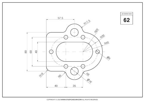 D CAD EXERCISES STUDYCADCAM Autocad Tutorial Isometric Drawing Exercises Cad Drawing