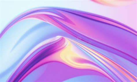 Colorful Abstract Waves In Vibrant Shades Of Purple And Pink Create Mesmerizing Visual Effect
