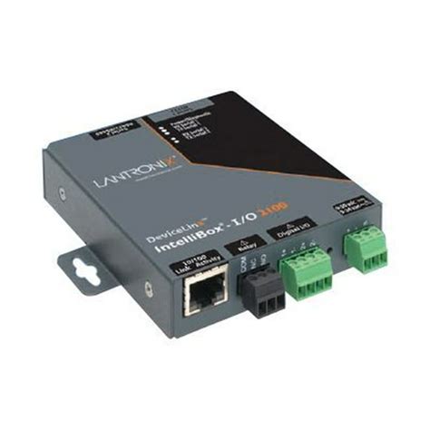 Lantronix Industrial Device Server Intellibox I O 2100 Device Server 2 Ports 100mb Lan Rs