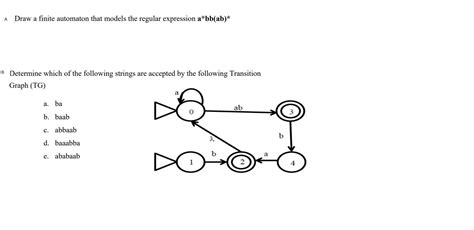 Solved А Draw A Finite Automaton That Models The Regular