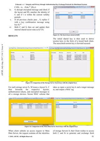 Integrity And Privacy Through Authentication Key Exchange Protocols For Distributed Systems PDF