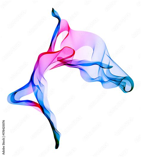 Abstract Dancer Woman Silhouette Over White Stock Illustration Adobe Stock